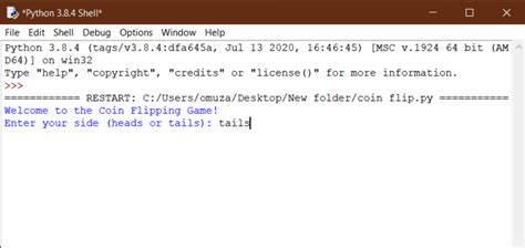 How To Write A Coin Flipping Program On Python With Pictures