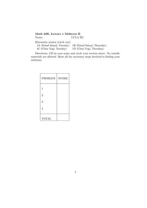 4 Solved Problems On Differential Equations Math 33b Docsity