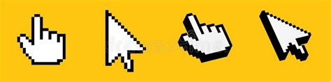 Click Cursor 3d Gold Icon Computer Mouse Pointer Vector Arrow Stock