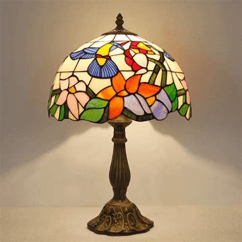 Stained Glass Hummingbird Table Lamp Tiffany Style Hummingbird Lamp