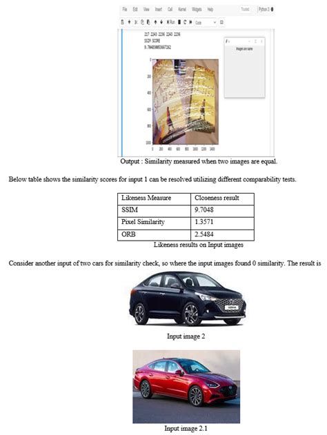 similarity measure of images using sift and orb feature matching