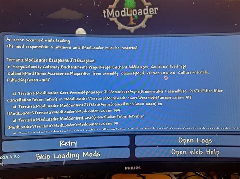 Im Getting This Error After Updating Tmodloader Does Anyone Know Hiw