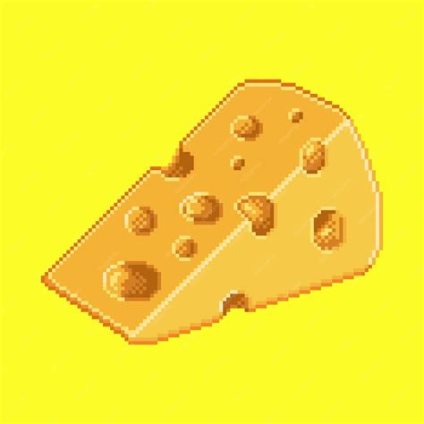 Premium Vector Cheese In Pixel Art Style