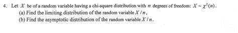 Solved Let X Be Of A Random Variable Having A Chi Square Chegg