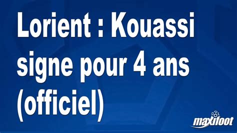Mercato Lorient Kouassi Signe Pour 4 Ans Officiel