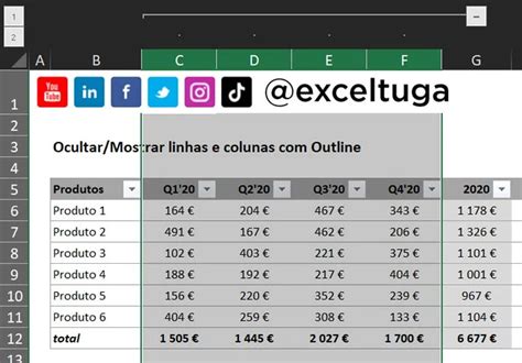 Como Criar Botão Para Esconder Linhas E Colunas No Excel Com Vídeo