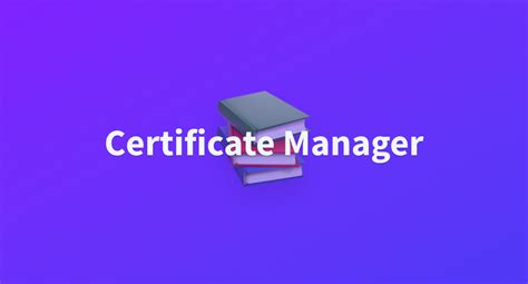 Certificate Manager A Hugging Face Space By Mikemai
