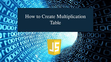 How To Create Multiplication Table In Javascript Sourcecodester