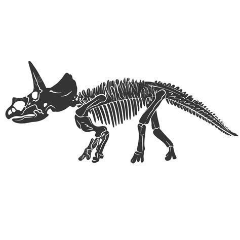 Triceratops Skeleton Clipart