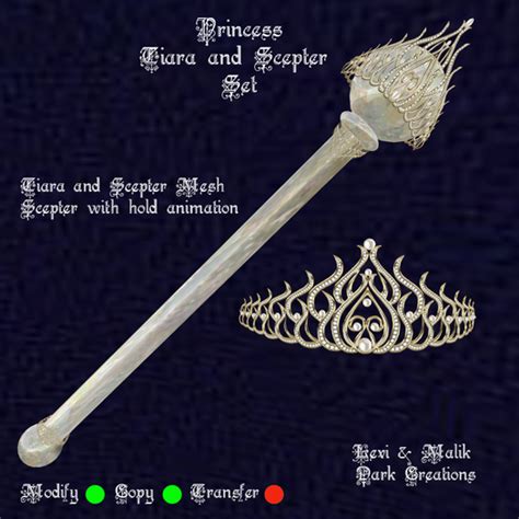 Second Life Marketplace Princess Tiara And Scepter Set