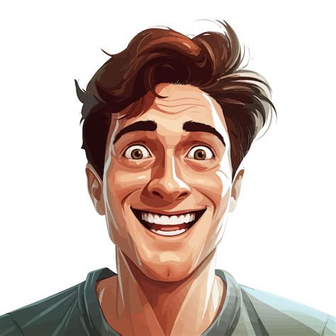 Illustration Of A Close Up Face Of A Super Happy Premium Ai Generated