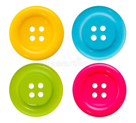 Assortment Of Colorful Buttons On A White Background Stock Illustration Illustration Of