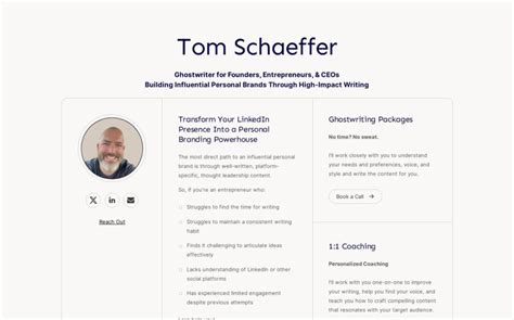 Thomas Schaeffer Author And Ghostwriter For Founders And Ceos