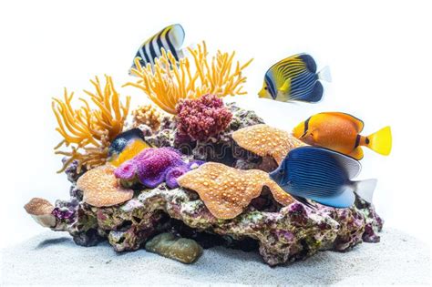 Group Of Fish Swimming Together In A Tank Stock Image Image Of Life