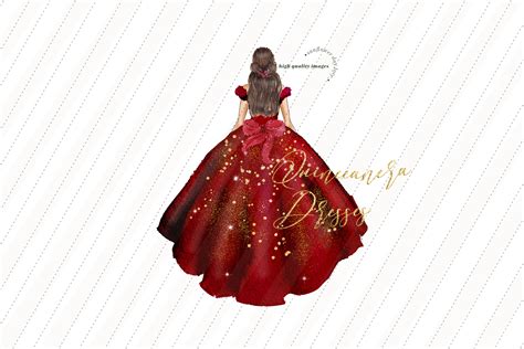 Elegant Burgundy Dresses Clipart Gráfico Por Sunflowerlove · Creative