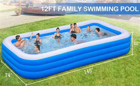 Inflatable Swimming Pool 145 X 74 X 22 Extra Larger