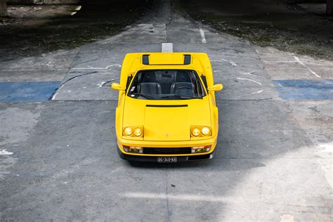 Bright Yellow Ferrari Testarossa Spider In Paris
