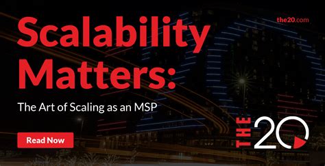 The Scalability Matters The Art Of Scaling As An MSP The