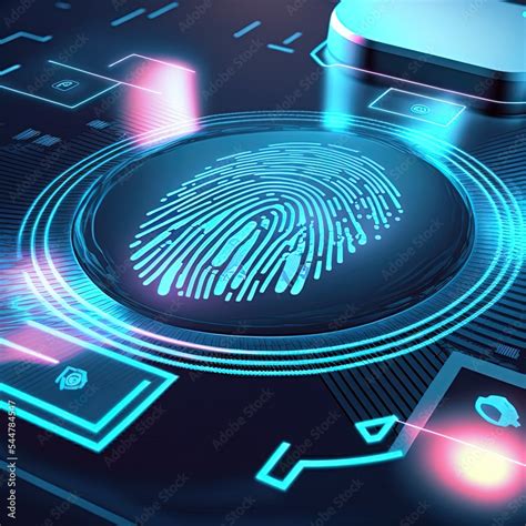 Fingerprint Scan Provides Security Access With Biometrics Identification Fingerprint Biometric