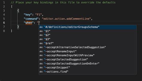 Contextkey Intellisense Needs At Least One Character To Work · Issue