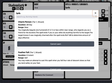 ShadowDark Character Sheet
