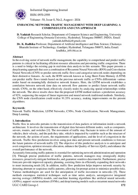 Pdf Enhancing Network Traffic Management With Deep Learning A