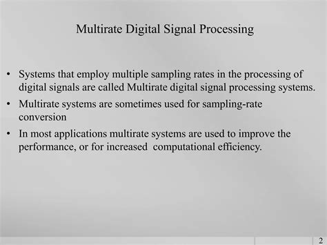 Multirate Signal Processing PDF