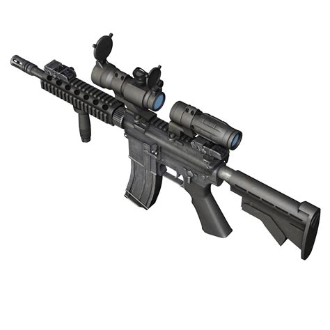 Colt M4a1 Sopmod Aimpoint 3d Model