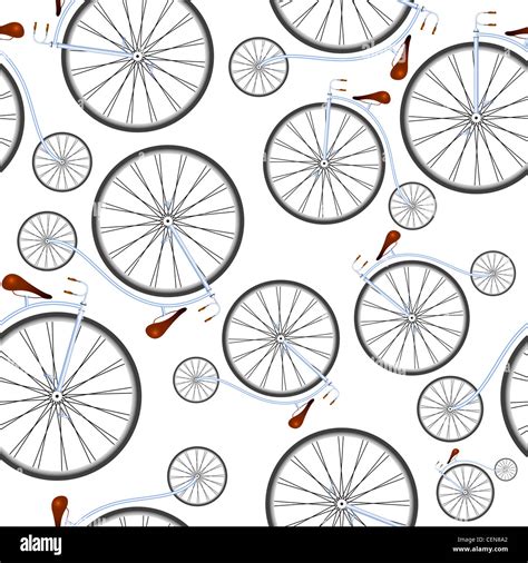 Old Bicycles Pattern Abstract Seamless Texture Vector Art Illustration Image Contains