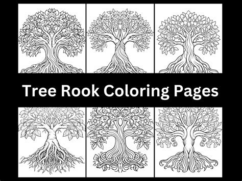 Tree Root Coloring Pages Adult Coloring Pages Stress Relieve Mandalas Printable Coloring