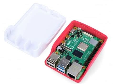 Official Raspberry Pi Case Red White In India Robosync