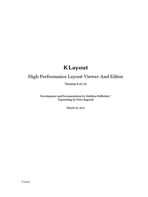Klayout 0 21 16 Pdf Page Layout System Software