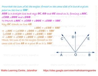 Class 9 Chapter 6 Lines And Angles Angles Definitions Theorems And Problems Lecture 1 PDF