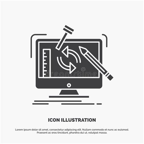 Engineering Project Tools Workshop Processing Icon Glyph Vector Gray Symbol For Ui And Ux