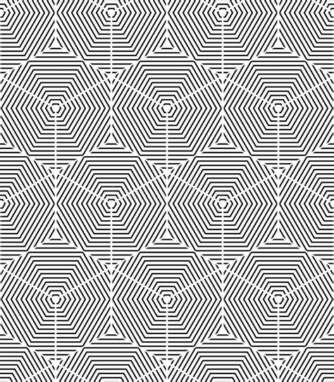 Geometric Seamless Pattern Endless Black And White Vector Regular Background Abstract Covering