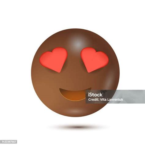 심장 눈 3d 양식화된 벡터 아이콘입니다 웃는 이모티콘 캐릭터 디자인 웹용 3d 이모티콘 벡터 이모티콘 앱용 Brand Name Online Messaging