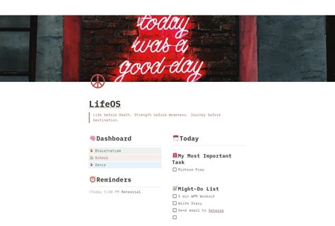 Notion Setup Skillshare Student Project