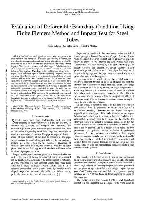 Pdf Evaluation Of Deformable Boundary Condition Using Finite Element Method And Impact Test