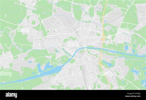 Ingolstadt Germany Printable Street Map In Classic Style Colors With