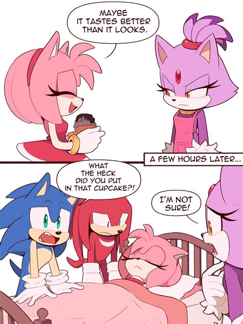 Sonic The Hedgehog Amy Rose Blaze The Cat And Knuckles The Echidna