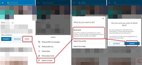 how to block and unblock someone on linkedin