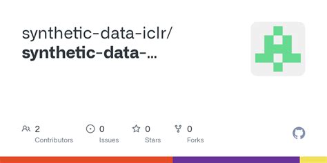 Github Synthetic Data Iclrsynthetic Data
