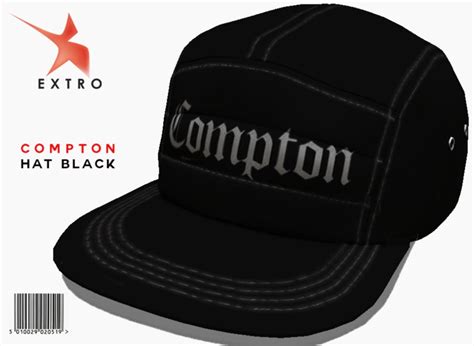 Second Life Marketplace Extro Compton 5 Panel Hat Black Unisex