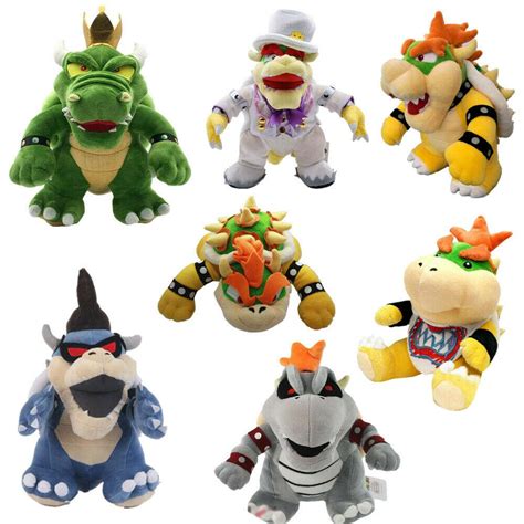 Super Mario Bros Bowser Jr Dry Bowser Bones King Koopa Bowser Plush