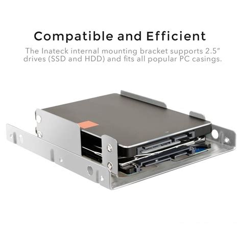 Storite Solid Steel Ssdhdd 25 To 35 Mounting Bracketkit Silver