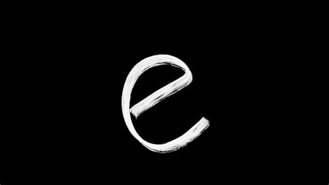 Handmade Sketch Alphabet Letter E Animation With Brush Lettering
