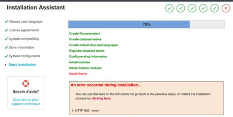Solved Error 500 During 1 7 Installation Installing PrestaShop For The First Time