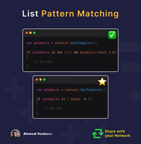 Ahmed Yezdane On Linkedin Csharp Dotnet Programming Listpatternmatching Coding