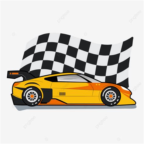 스포츠카 만화 벡터 일러스트 티셔츠 디자인 스포츠카 경주 용 자동차 빠른 차 Png 일러스트 및 벡터 에 대한 무료