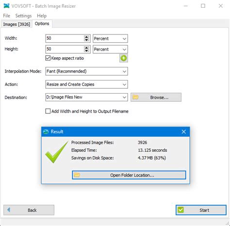 batch image resizer for pc resizes multiple image files at once vovsoft